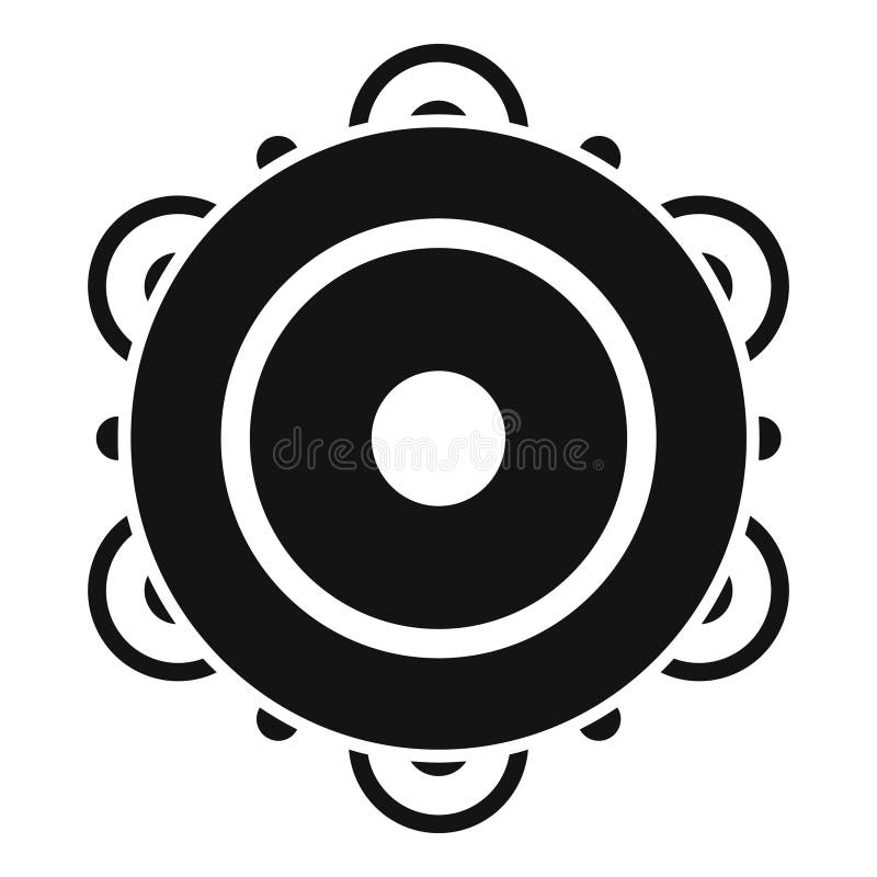 Vector Simple De Icono De Tambourine. Tambor Musical Ilustración del ...