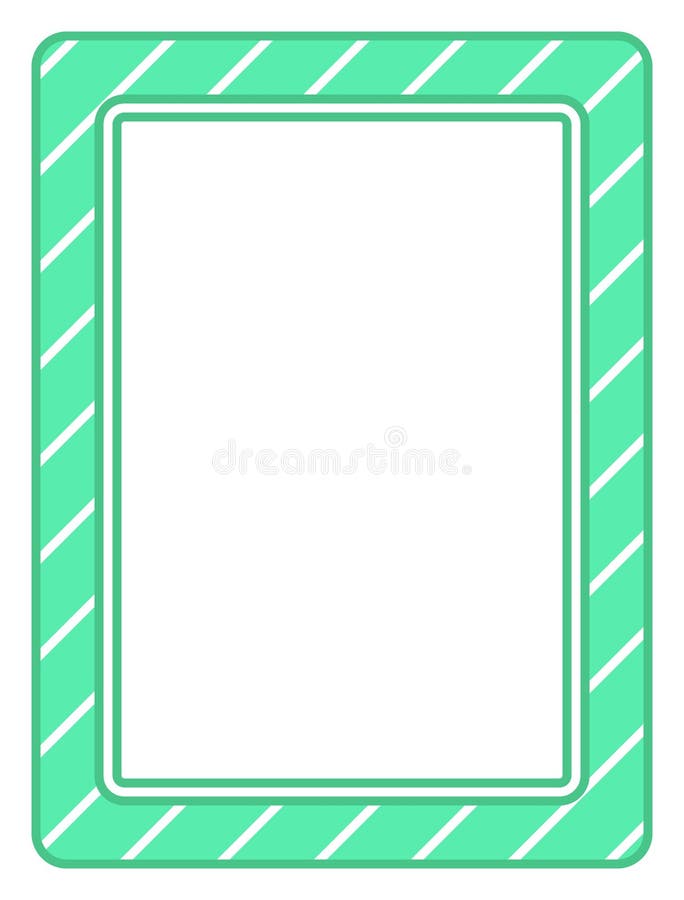 Vector Simple Empty Green Frame with Stripes Line Stock Vector ...