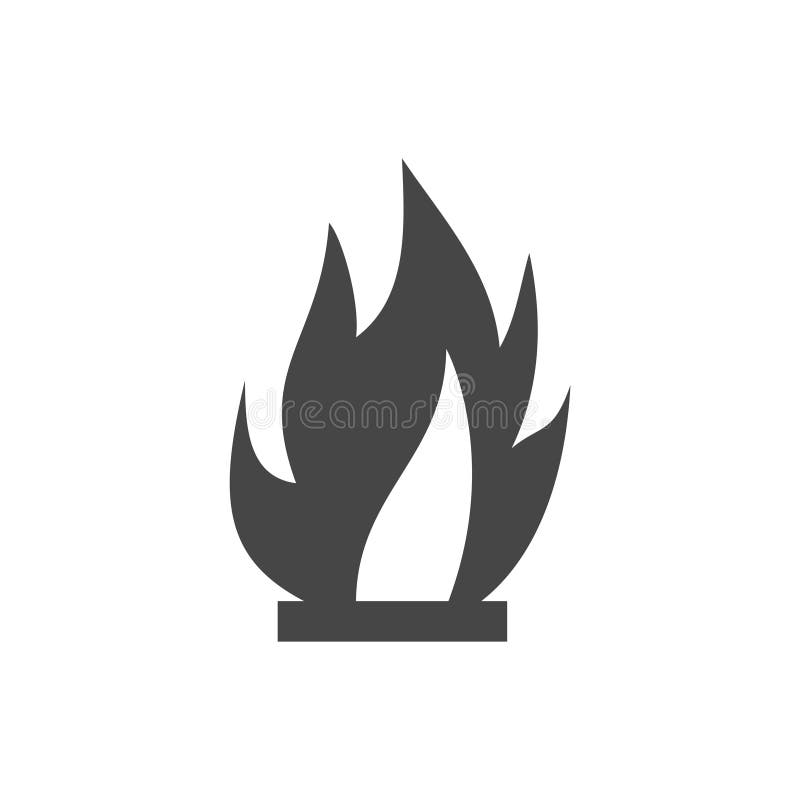 Simple fire icon stock vector. Illustration of plasma - 121973547