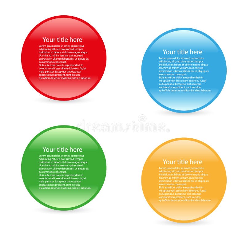 Vector Simple Four Color Icons Stock Illustration - Illustration of ...