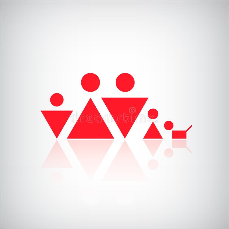 Family shapes stock illustration. Illustration of icons - 5512827