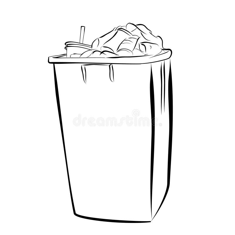 Hand Draw Sketch Trash Trash Bin Stock Illustrations – 244 Hand Draw ...
