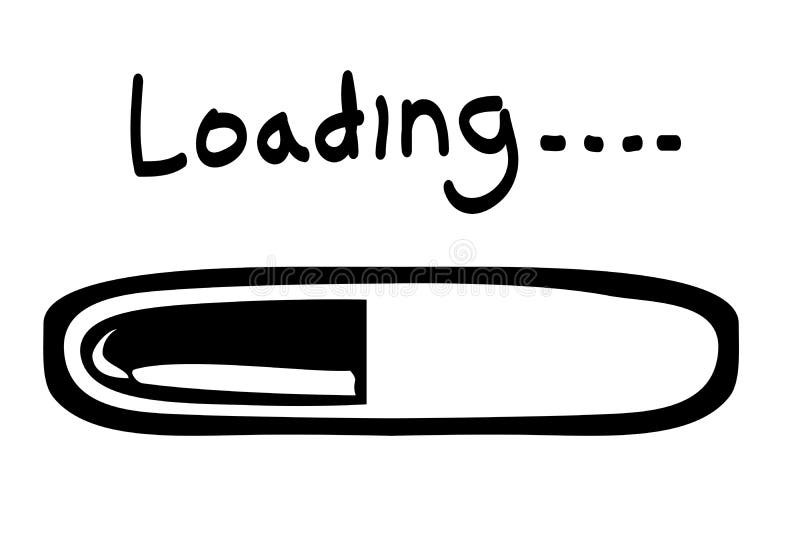 Vector Simple Hand Draw Sketch Loading or Progress Bar Stock Vector ...