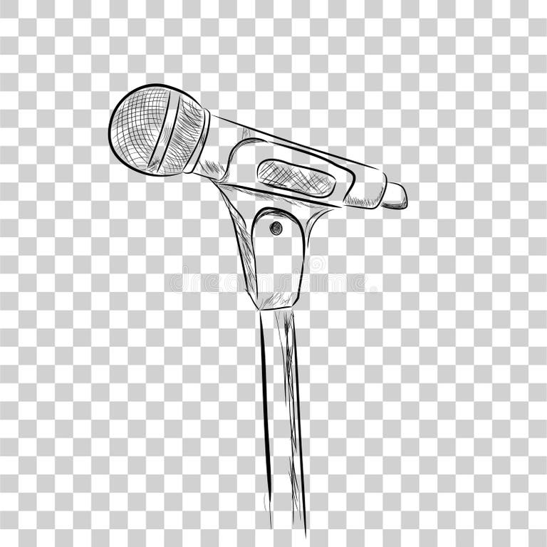 Microphone Cable Transparent Stock Illustrations – 230 Microphone Cable ...