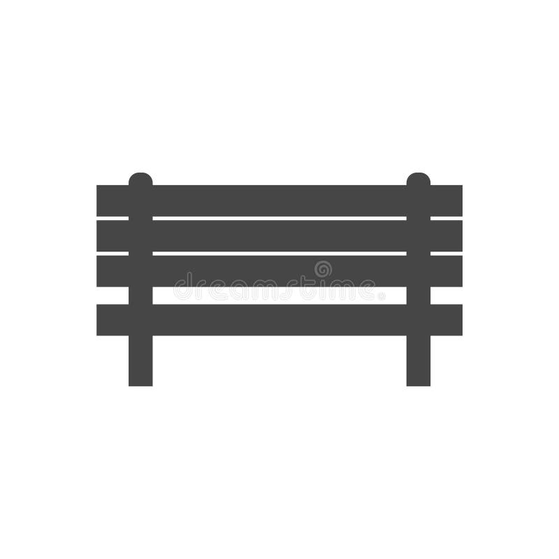 Vector Simple Icon, Bench Icon Stock Vector - Illustration of furniture ...
