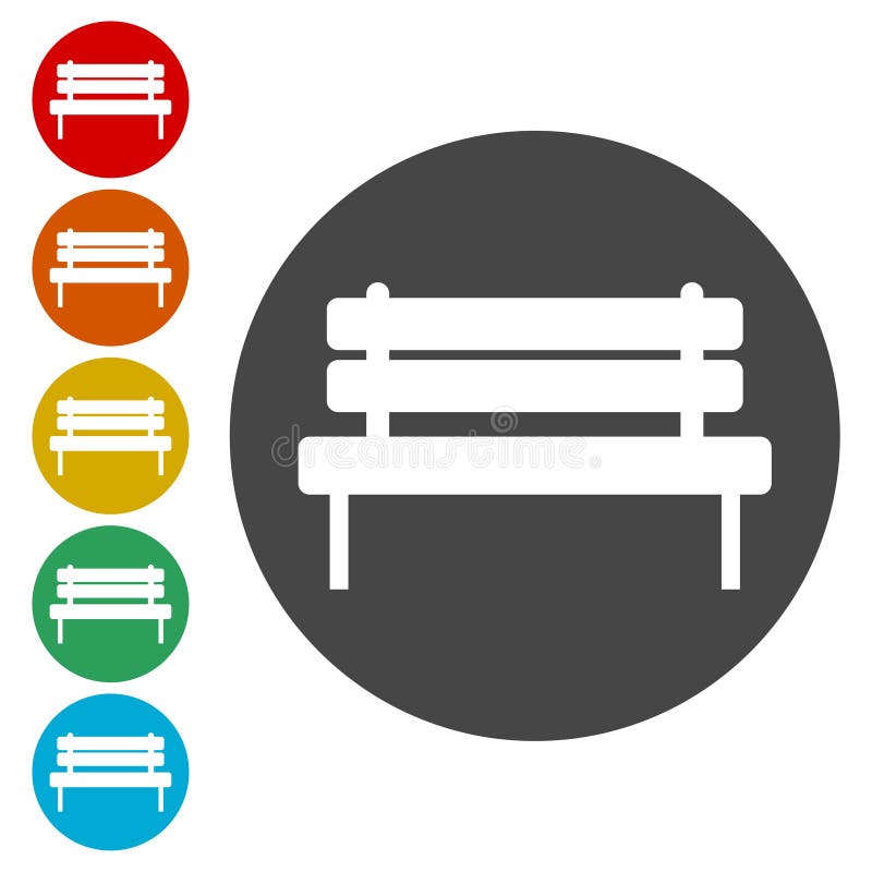 Vector Simple Icon, Bench Icon Stock Vector - Illustration of bench ...