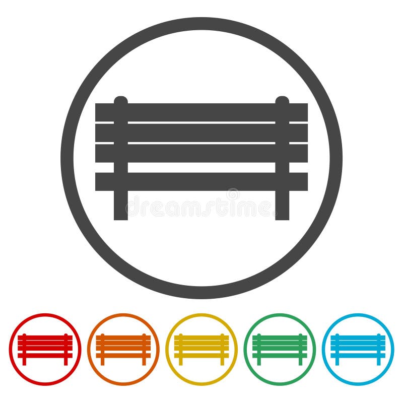 Vector Simple Icon, Bench Icon Stock Vector - Illustration of metal ...
