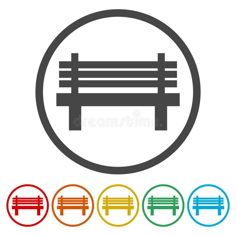 Vector Simple Icon, Bench Icon Stock Vector - Illustration of ...