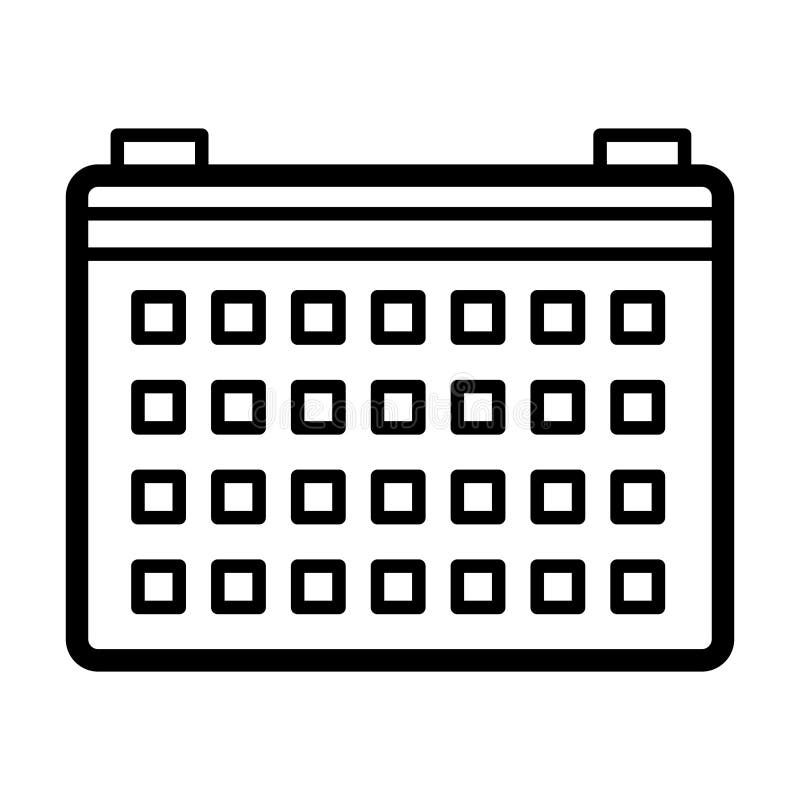 Vector Simple Icon of Calendar. Stock Vector - Illustration of simple ...