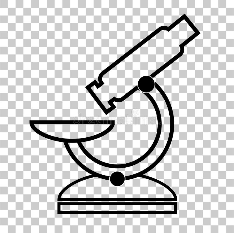 Simple Icon : Microscope, at Transparent Effect Background Stock Vector ...