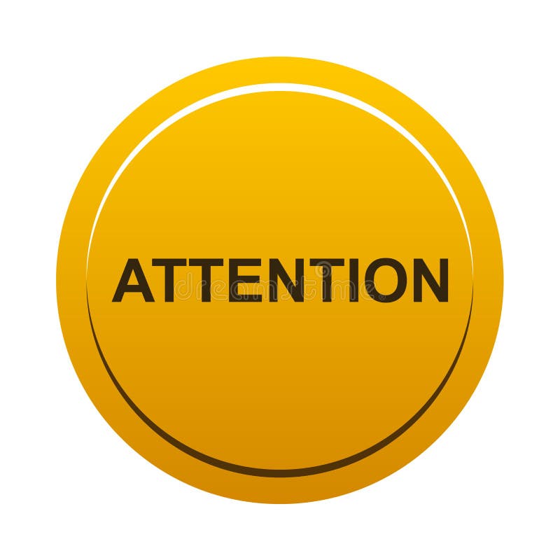 Attention Caution Warning Button Stock Vector - Illustration of ...
