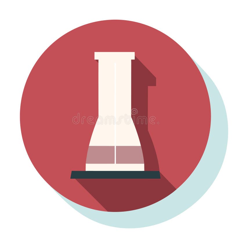 Vector of a Simple Line Icon Representation of a Laboratory Flask Stock ...