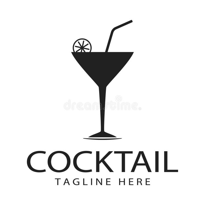 Vector Simple Logo Cocktail Stock Vector - Illustration of drink, party ...