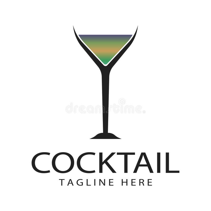 Vector Simple Logo Cocktail Stock Vector - Illustration of cocktail ...