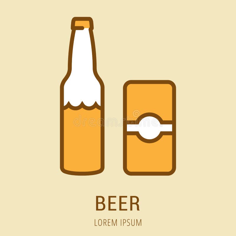 Vector Simple Logo Template Beer Stock Illustration - Illustration of ...