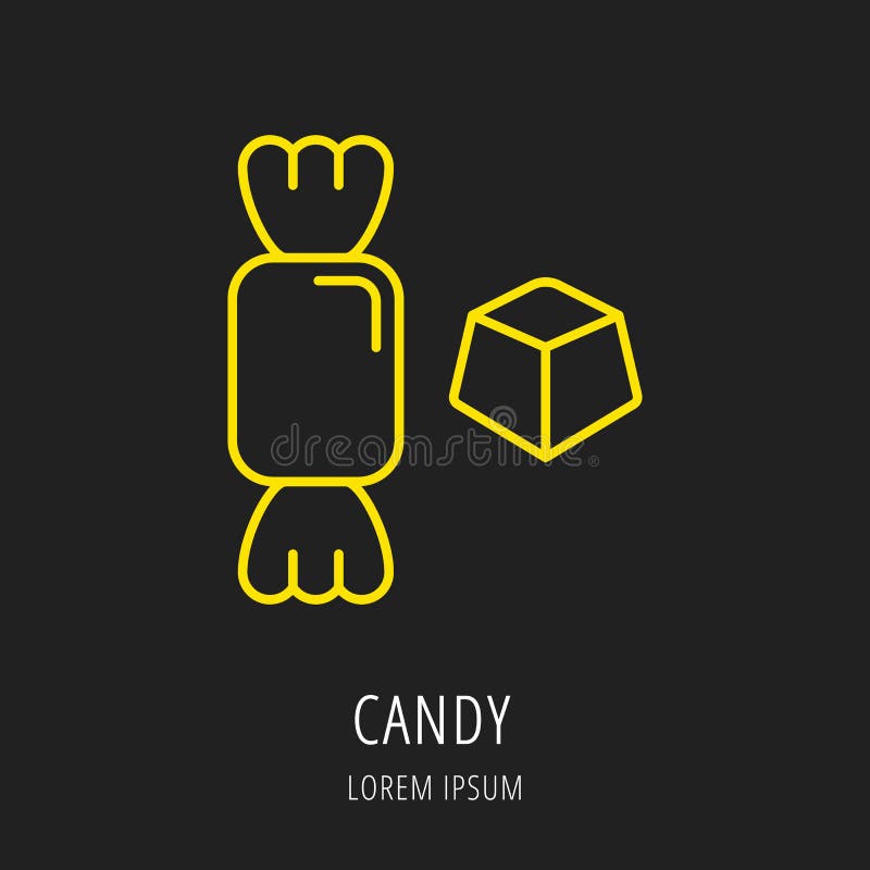 Vector Simple Logo Template Candy Stock Illustration - Illustration of ...