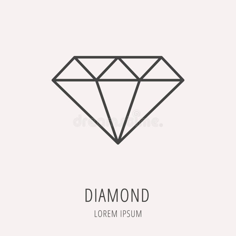 Vector Simple Logo Template Diamond Stock Illustration - Illustration ...
