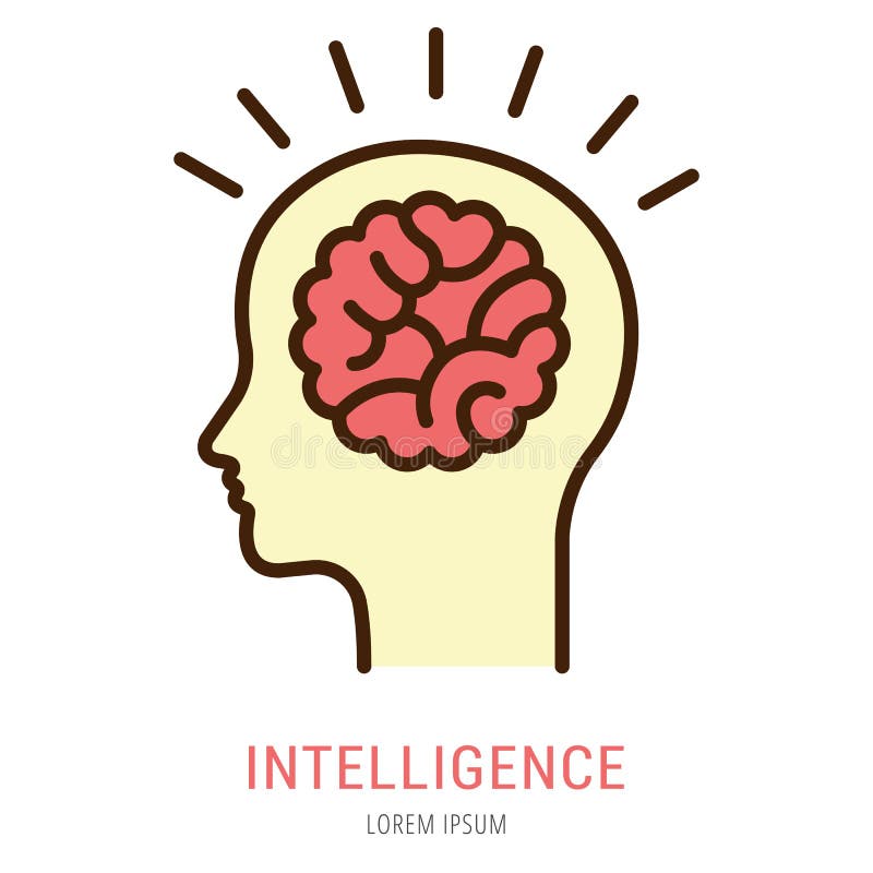 Vector Simple Logo Template Intelligence Stock Illustration ...