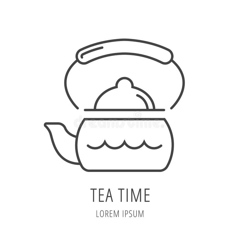 Vector Simple Logo Template Kettle Stock Illustration - Illustration of ...