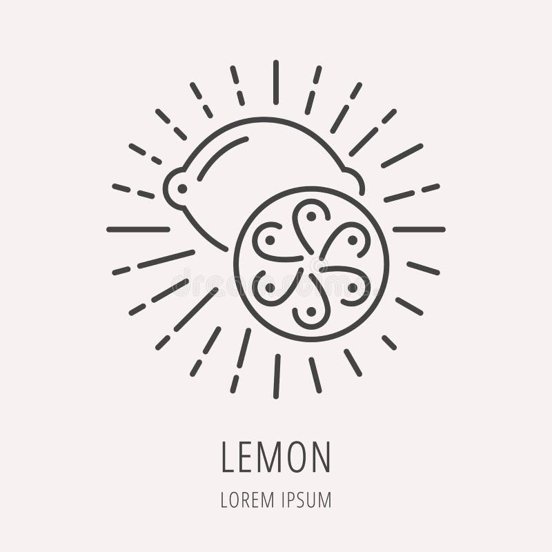 Half of Lemon Icon. Lemon Logo. Healthy Food. Vitamin Food Stock Vector ...