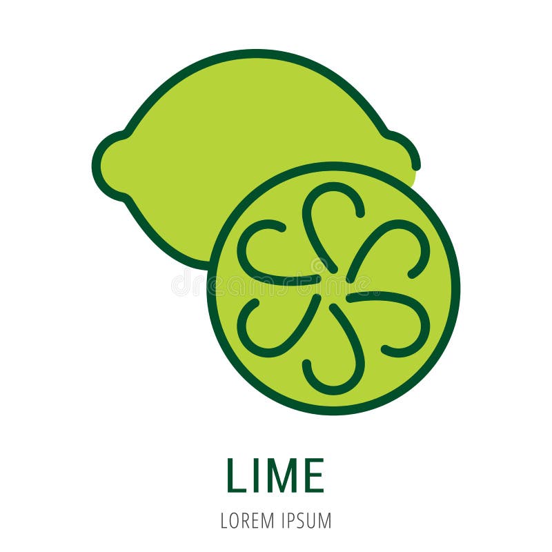 Vector Simple Logo Template Lime Stock Illustration - Illustration of ...