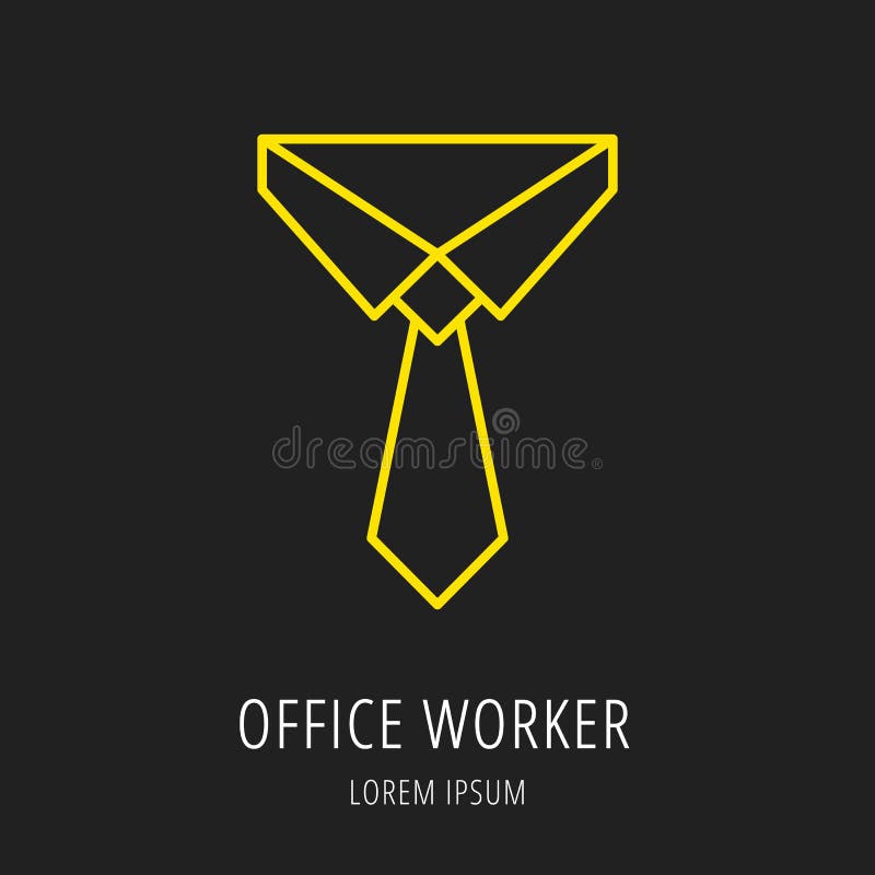 Vector Simple Logo Template Office Worker Stock Illustration ...