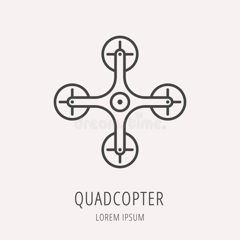 Quadcopter line drawing stock illustration. Illustration of artwork ...