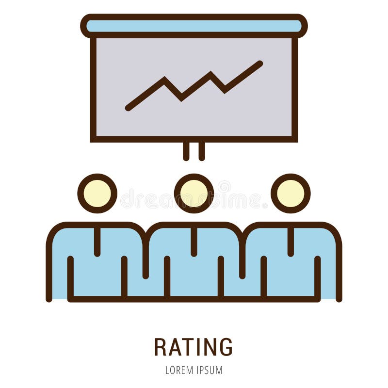 Vector Simple Logo Template Rating Stock Illustration - Illustration of ...