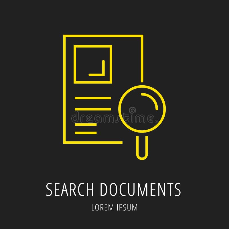 Vector Simple Logo Template Search Documents Stock Illustration ...