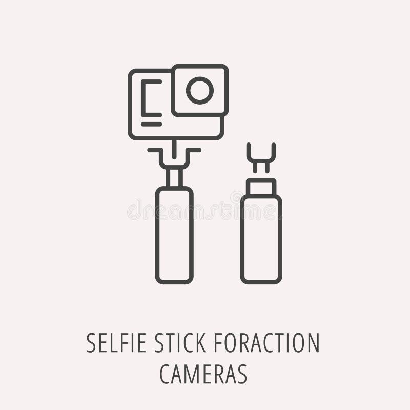 Vector Simple Logo Template Selfie Stick for Action Cameras Stock ...