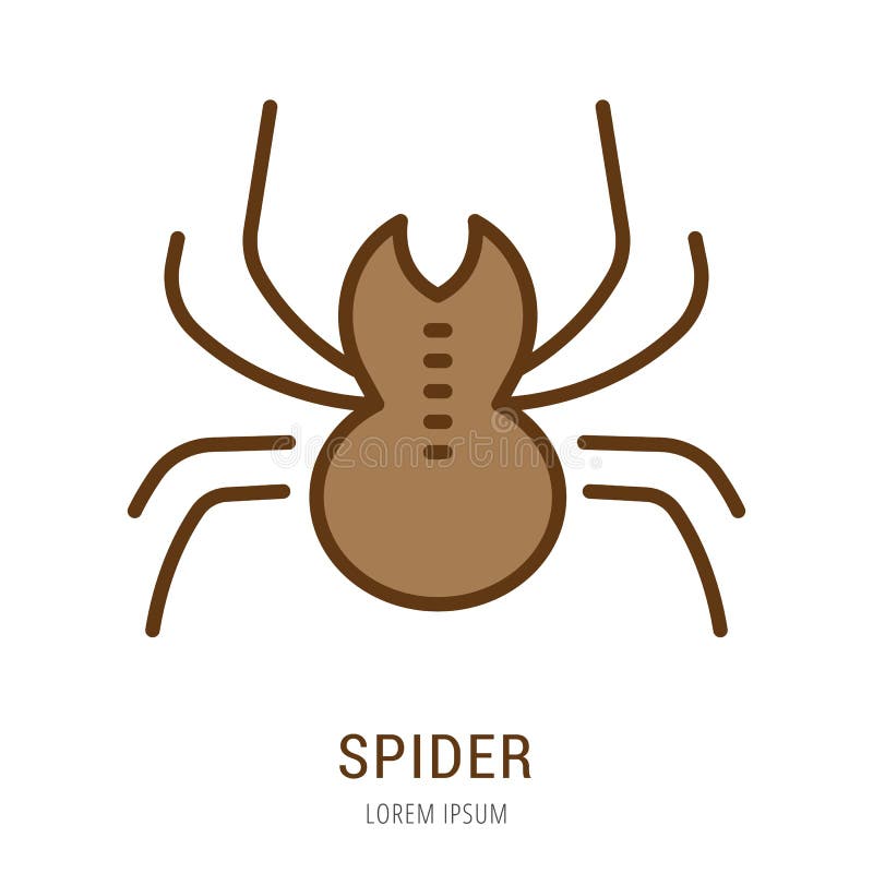 Vector Simple Logo Template Spider Stock Illustration - Illustration of ...