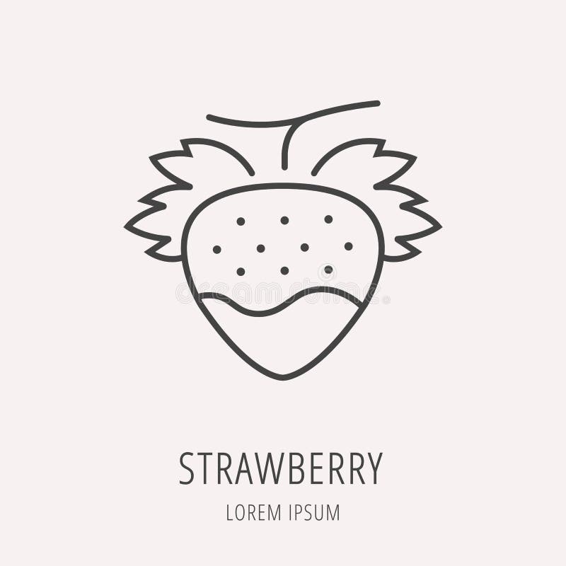Vector Simple Logo Template Strawberry Stock Illustration ...