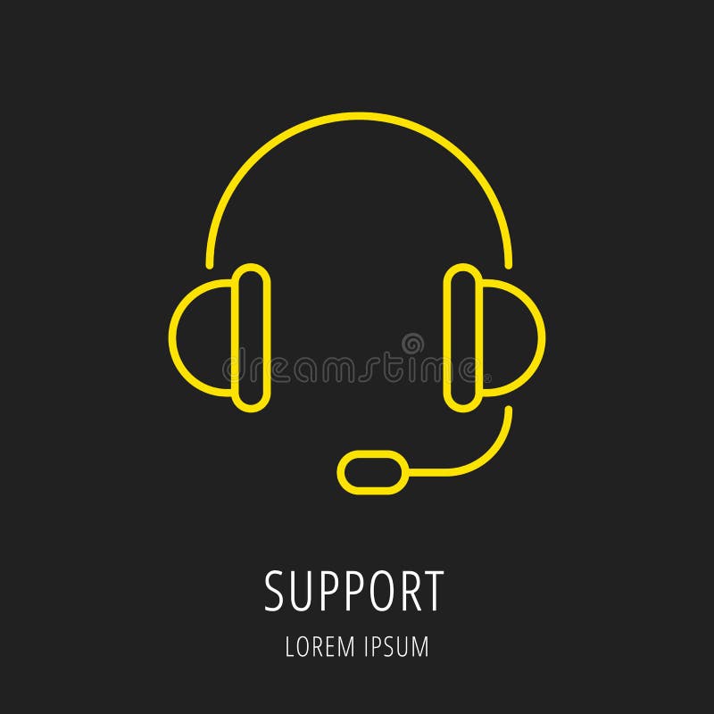 Vector Simple Logo Template Support Stock Illustration - Illustration ...