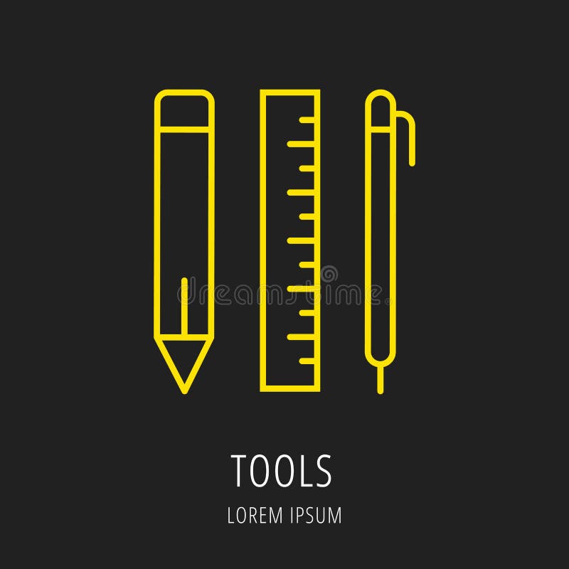 Label of tools stock vector. Illustration of inches, long - 25265947