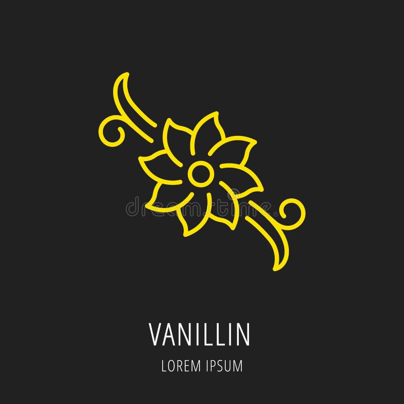Vector Simple Logo Template Vanillin Stock Illustration - Illustration ...