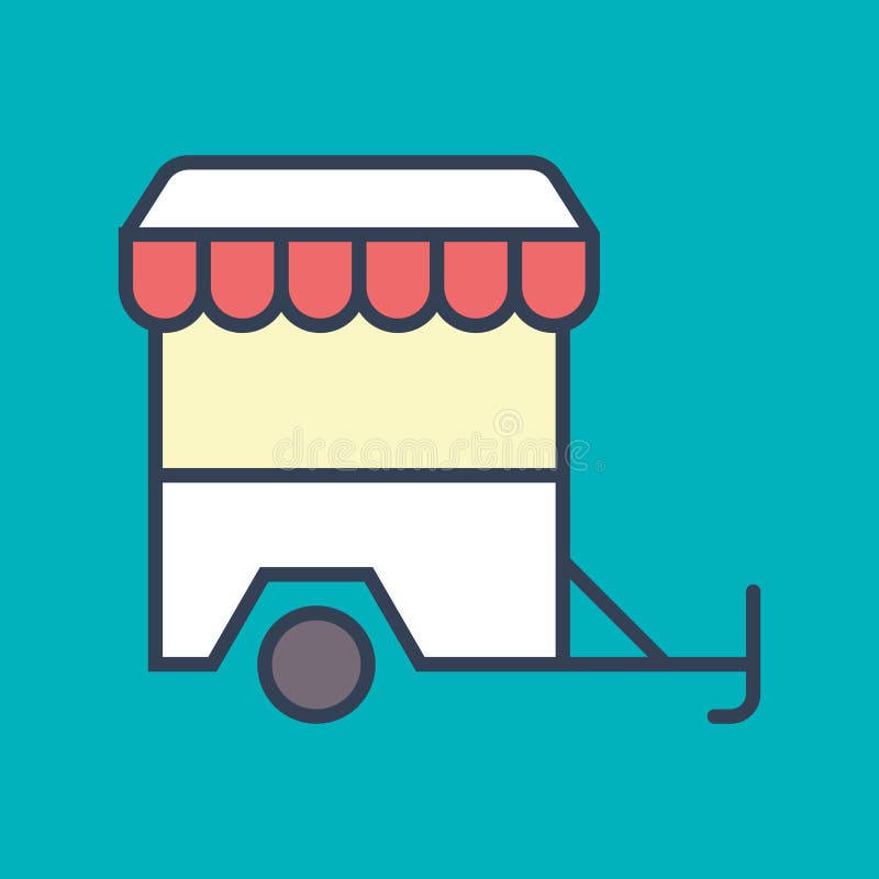 Wagon car line icon. stock vector. Illustration of painting - 93883703