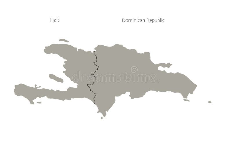 Vector Simple Map of Haiti and Dominican Republic. Stock Vector ...