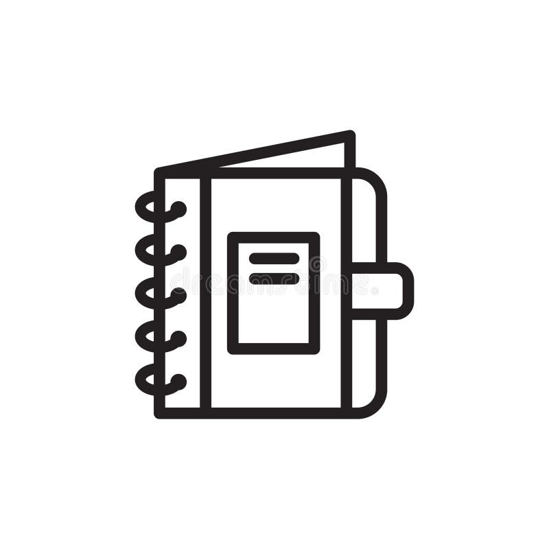 Vector Simple Notebook Icon Symbol Stock Illustration - Illustration of ...