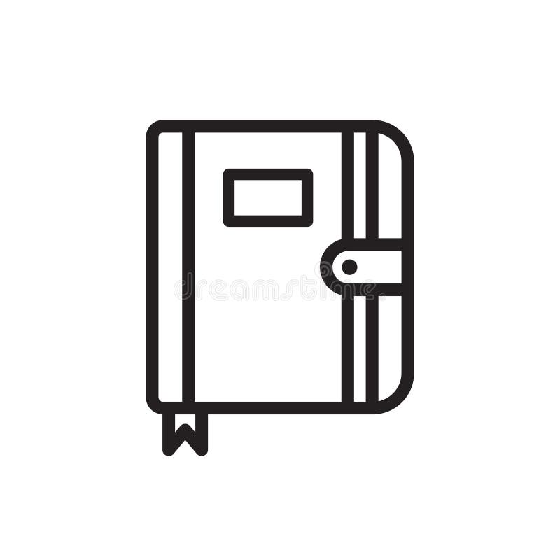 Vector Simple Notebook Icon Symbol Stock Illustration - Illustration of ...