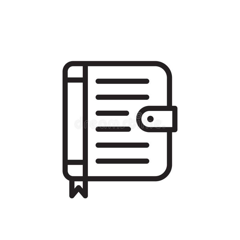Vector Simple Notebook Icon Symbol Stock Illustration - Illustration of ...