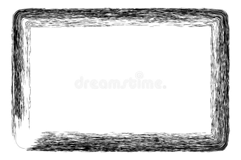 Simple Rectangle Vector Hand Draw Sketch Black Vector Line Art ...