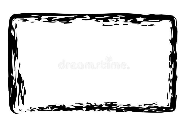 Simple Rectangle Background Hand Draw Vector Crayon Sketch Frame Green ...