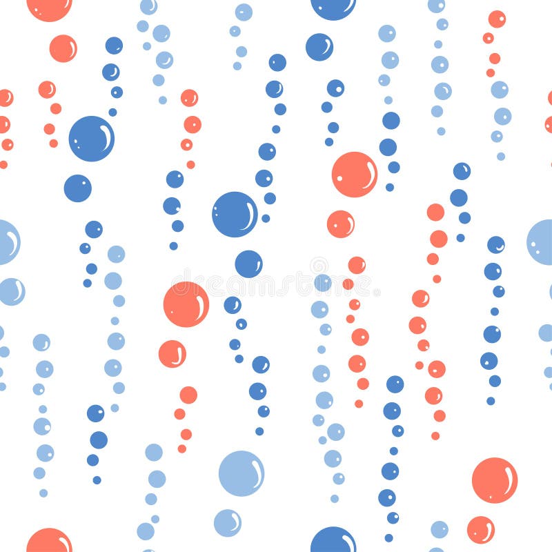 Vector Simple Seamless Pattern. Color Bubbles in the Water Stock Vector ...