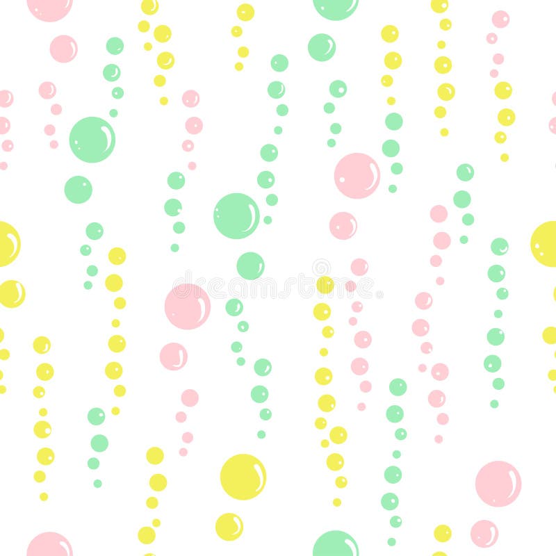 Vector Simple Seamless Pattern. Color Bubbles in the Water Stock Vector ...