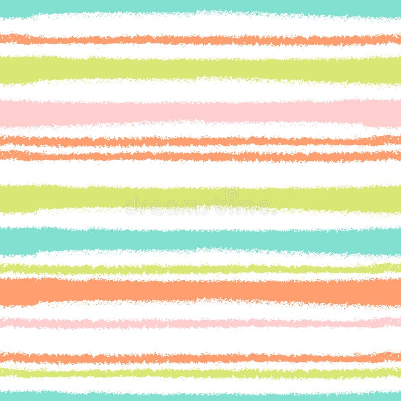 Vector Simple Seamless Pattern with Crayons Draw Color Stripes. Stock ...