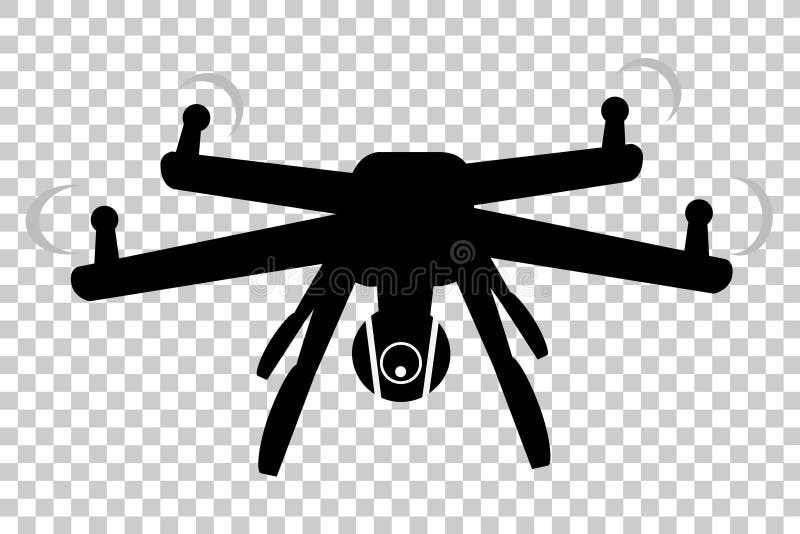 Simple Silhouette of Drone, at Transparent Effect Background Stock ... Simple Silhouette of Drone, at Transparent Effect Background Stock ...