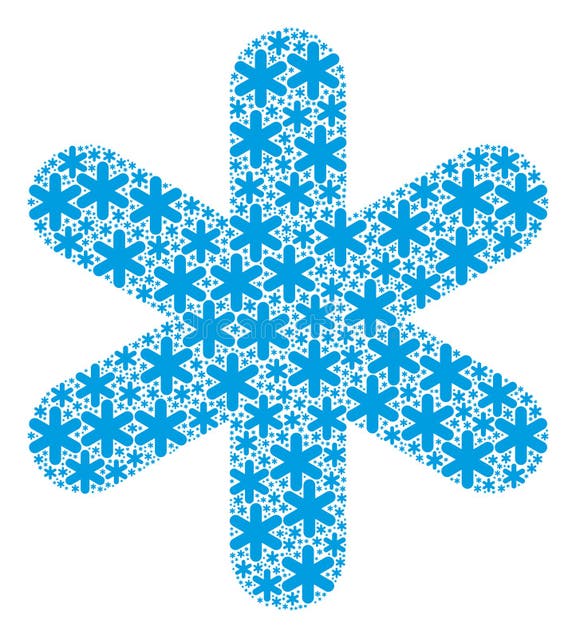 Simple Snowflake Icon Recursion Collage Stock Vector - Illustration of ...