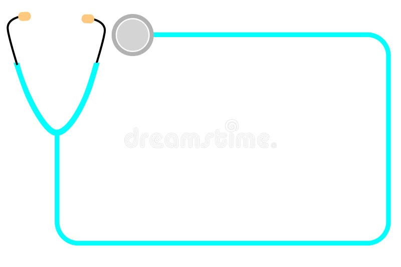 Vector Simple Stethoscope Frame Stock Vector - Illustration of doctor ...