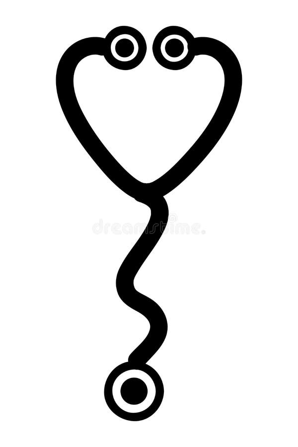 Vector Simple Symbol of Stethoscope at White Background Stock Vector ...