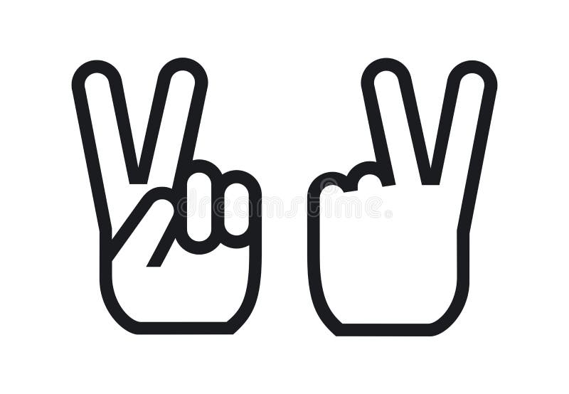 Victory symbol stock vector. Illustration of entertainment - 107061357